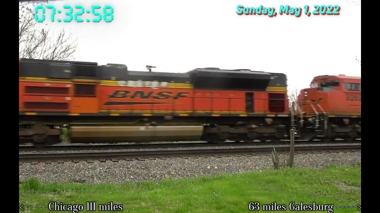 5/1/22 Wyanet, IL Trains w/ Dash 9 K5HLs, CN leaders - YouTube