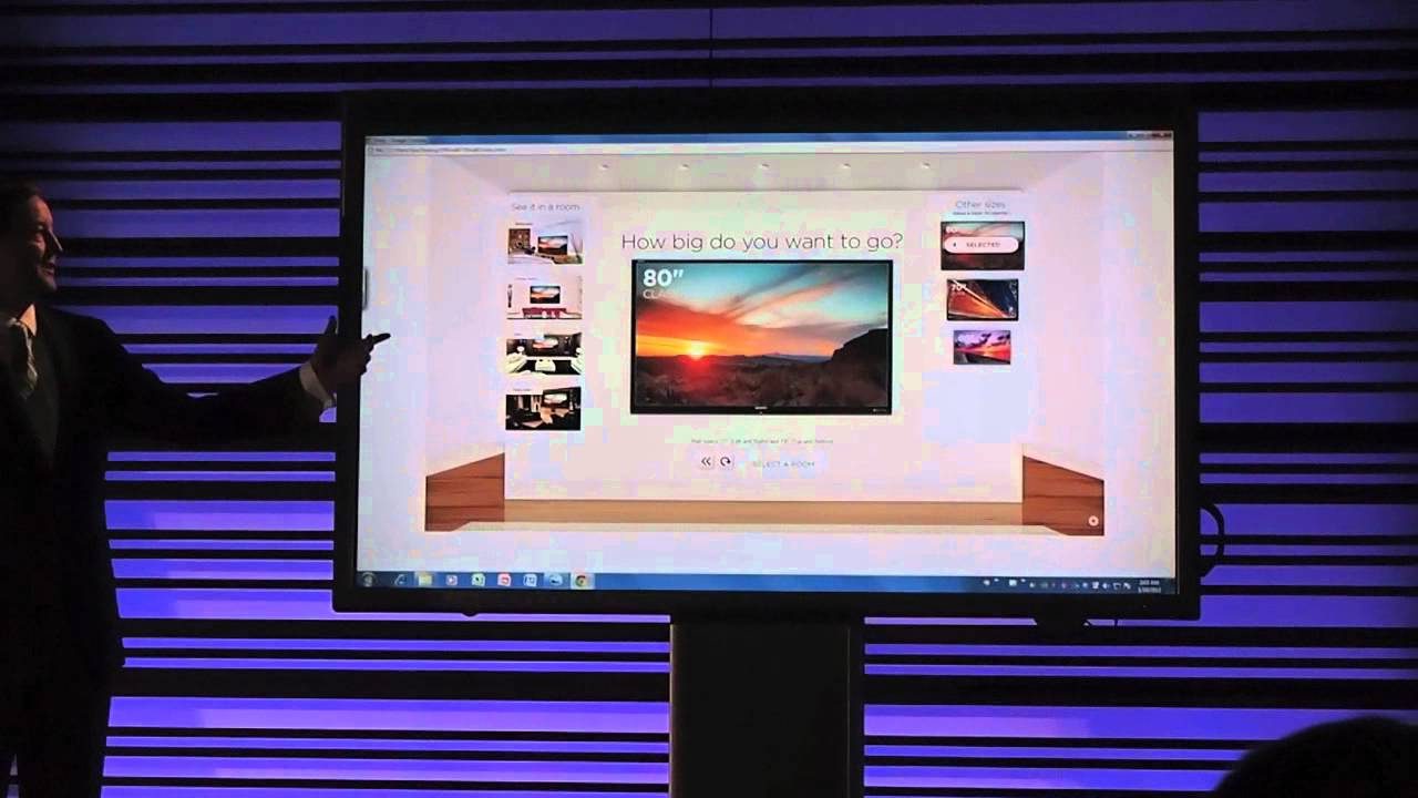 Demo: Sharp's 80 inch touchscreen display - YouTube