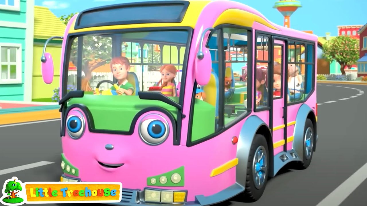 Wheels On The Bus Fun Ride & Vehicles Song for Babies by Kids Tv Cars ...