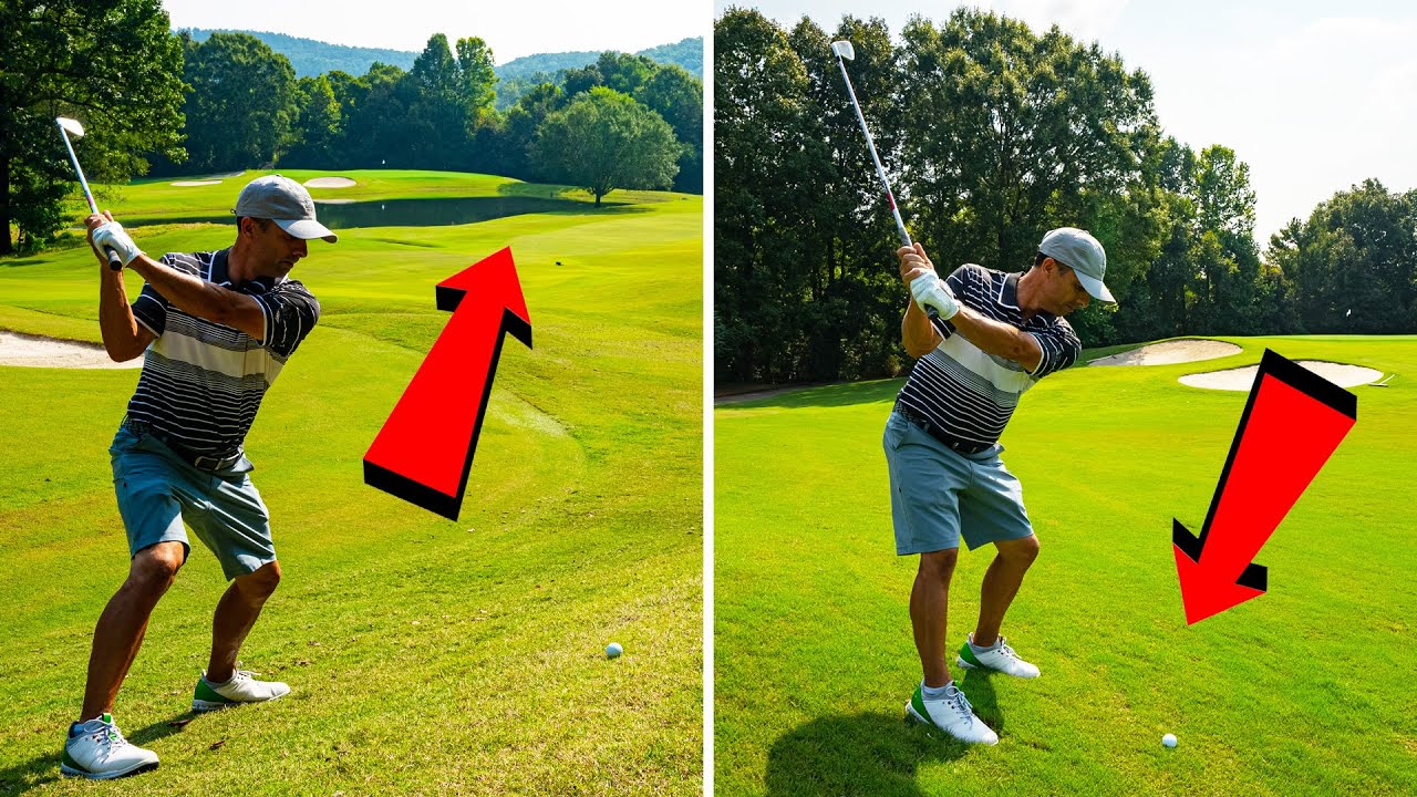 Top Golf Tips for the Sidehill Lies - Ball above and Below Feet - YouTube
