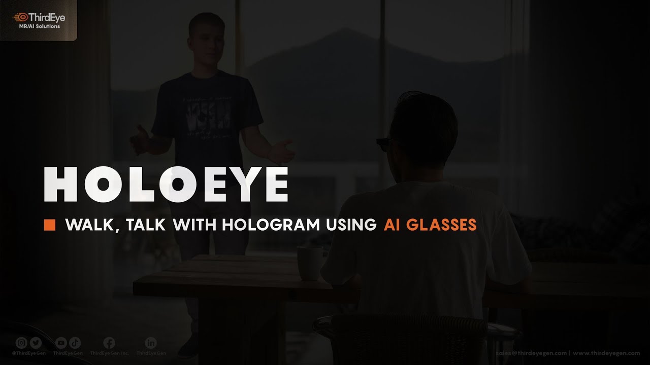 HoloEye - Walk, talk with Hologram using AI Glasses - YouTube