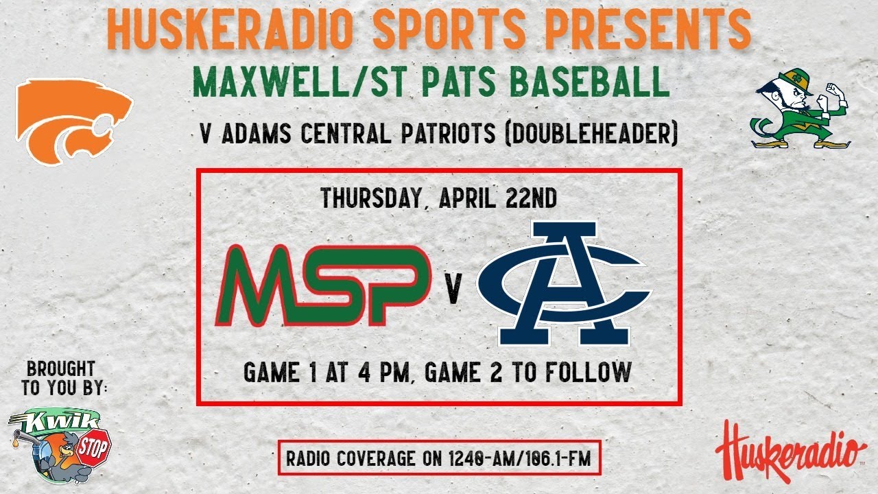 4-22-21 Maxwell/St Pats Baseball v Adams Central - YouTube