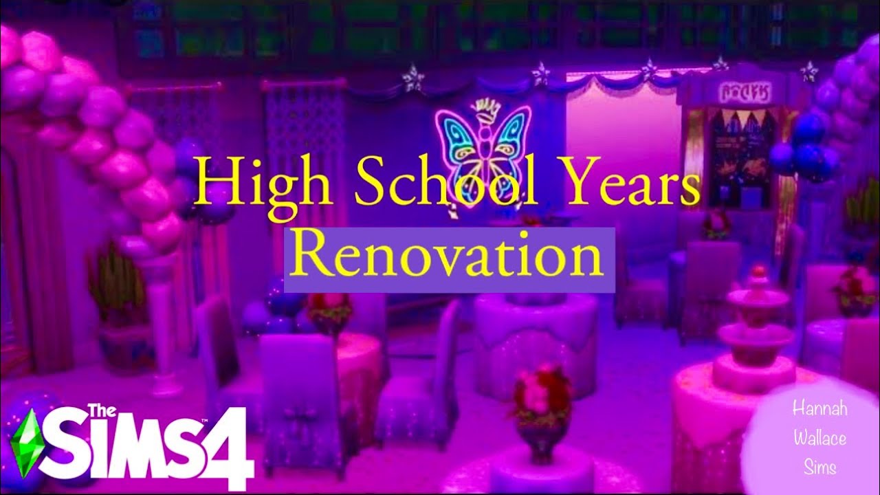Renovating The Sims 4 High School Prom Room (SPEED BUILD) - YouTube