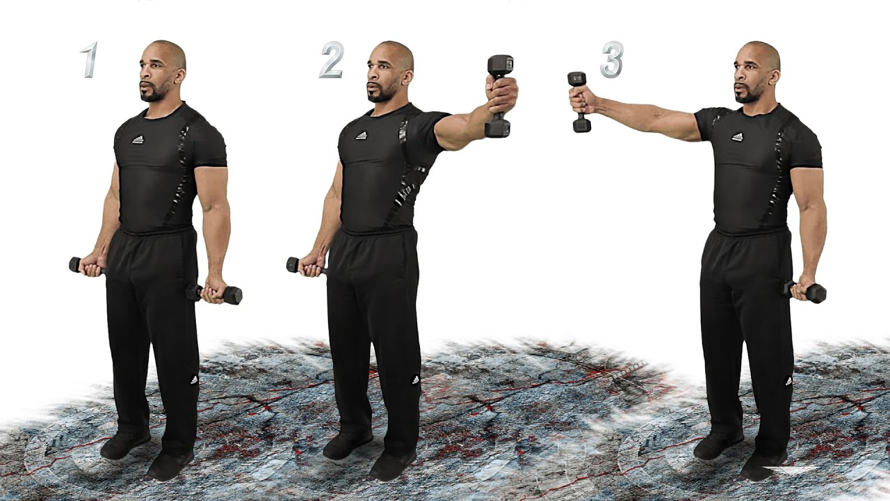 Shoulders Lateral Raise 2 Dumbbell Palms Up - YouTube