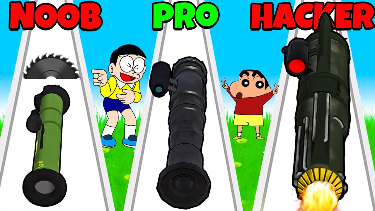 Shinchan And Nobita Run For Rocket Stack 😂😍|| Funny Game Rocket Stack - YouTube