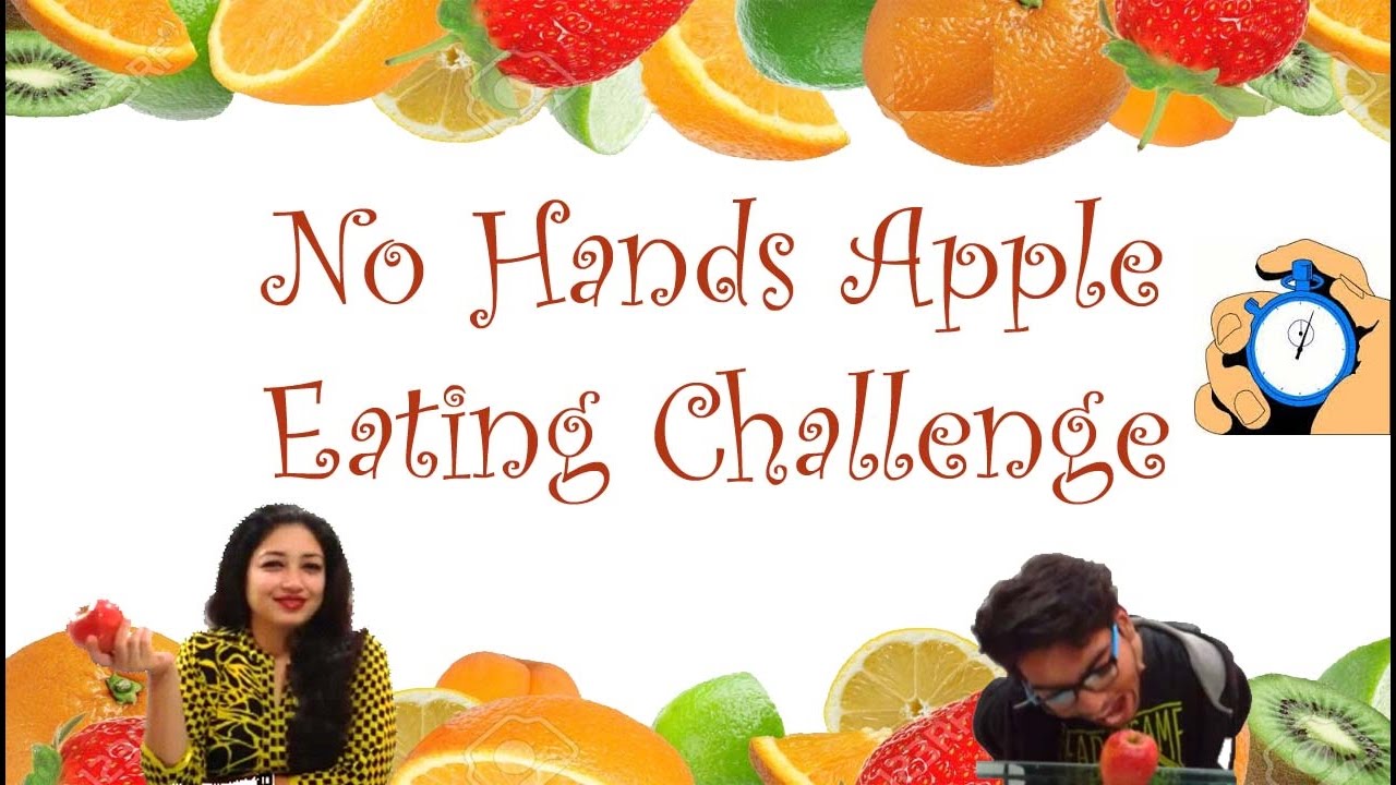No Hands Apple Eating Challenge: Kitty Party Game - YouTube