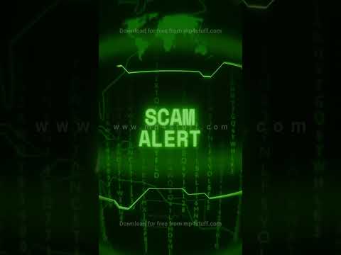 SCAM ALERT   Retro CRT green screen glitch text animation