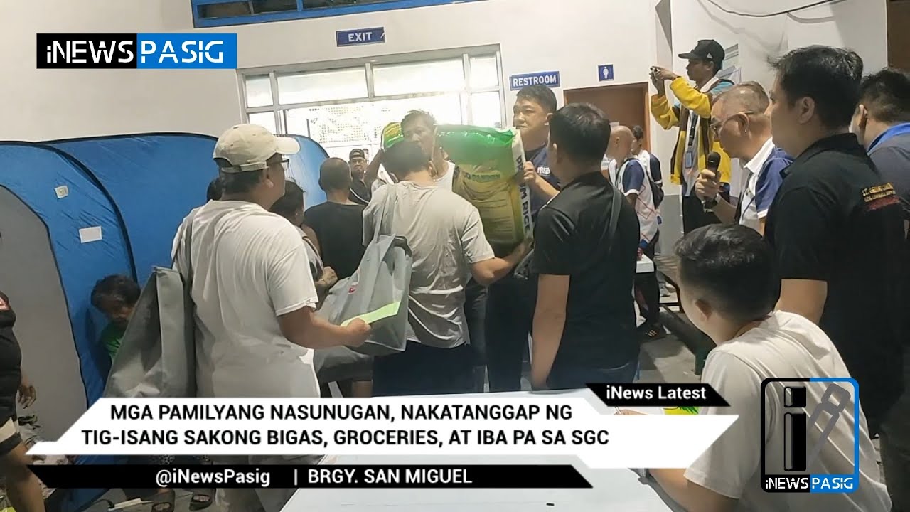 Mga pamilyang nasunugan, nakatanggap ng tig-isang sakong bigas ...