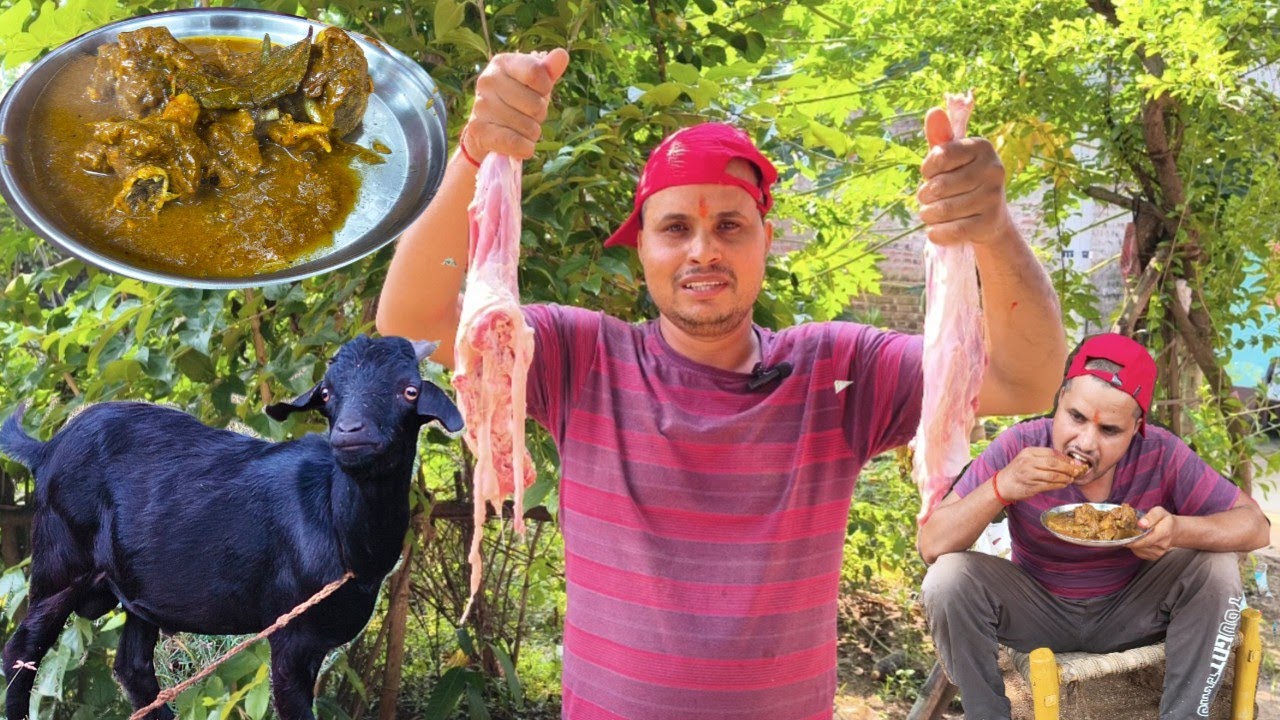 Bakra ka meet banane ka desi tarika || matan resipy village style ...