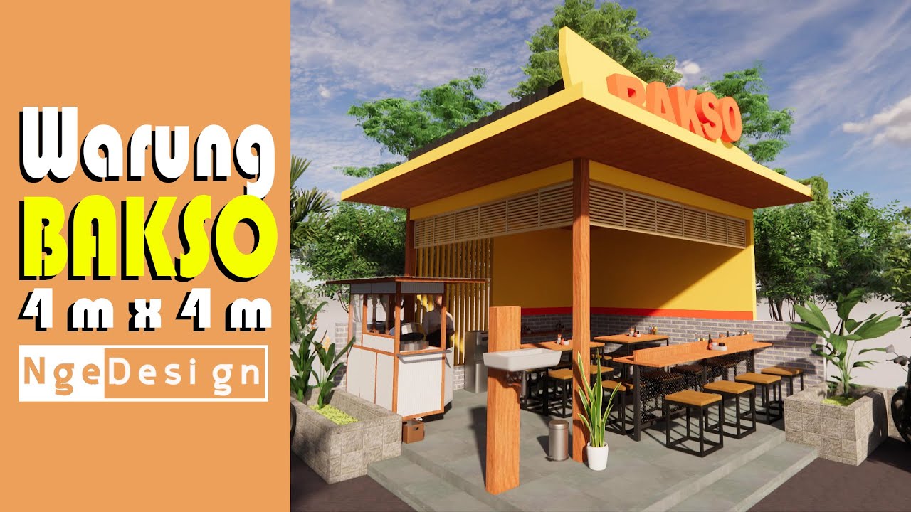 Desain Warung Bakso Sederhana Tampilan Modern dan Kekinian - YouTube