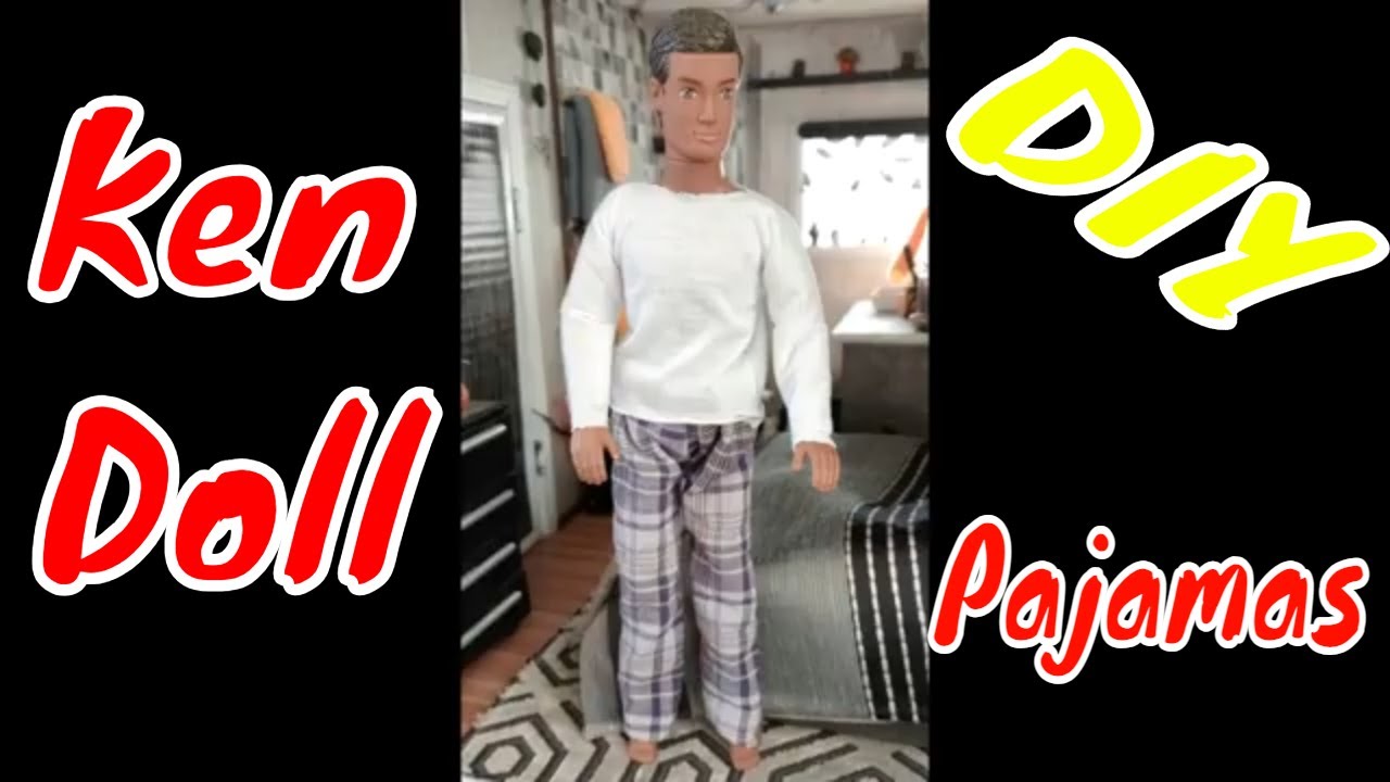 Ken doll clothes, easy to make pajamas - YouTube