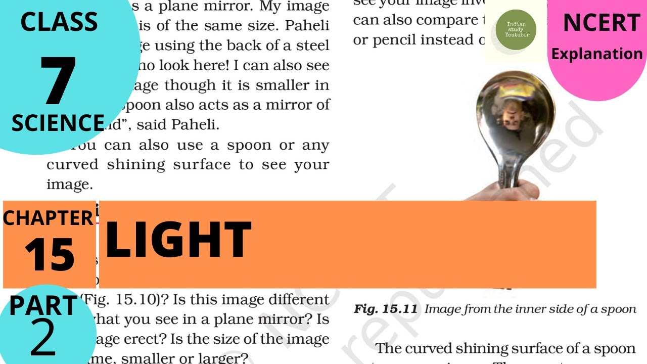 NCERT Class 7th Science Chapter 15th : Light (PART 2) - YouTube