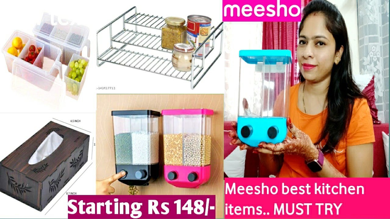 Meesho kitchen haul Starting Rs 148/-Best quality kitchen products ...