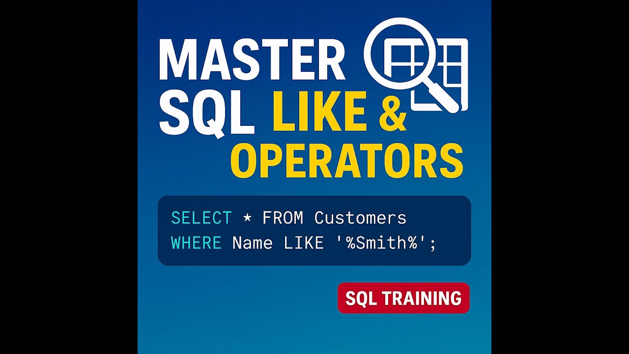 Master #SQL LIKE & % | #SQLTraining #SQLForBeginners #SQLServer - YouTube