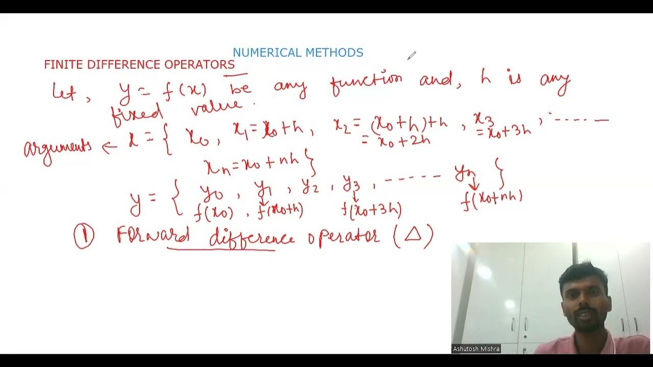 NUMERICAL TECHNIQUES ||Finite Difference Operators|| Forward & Backward || by Ashutosh Kr Mishra ...