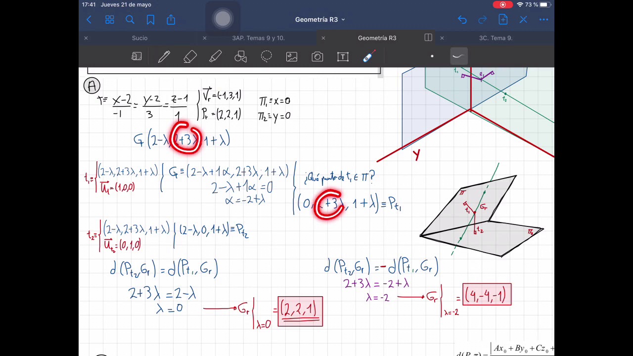 2Bach.Geometría.Selectividad Junio 2019. - YouTube