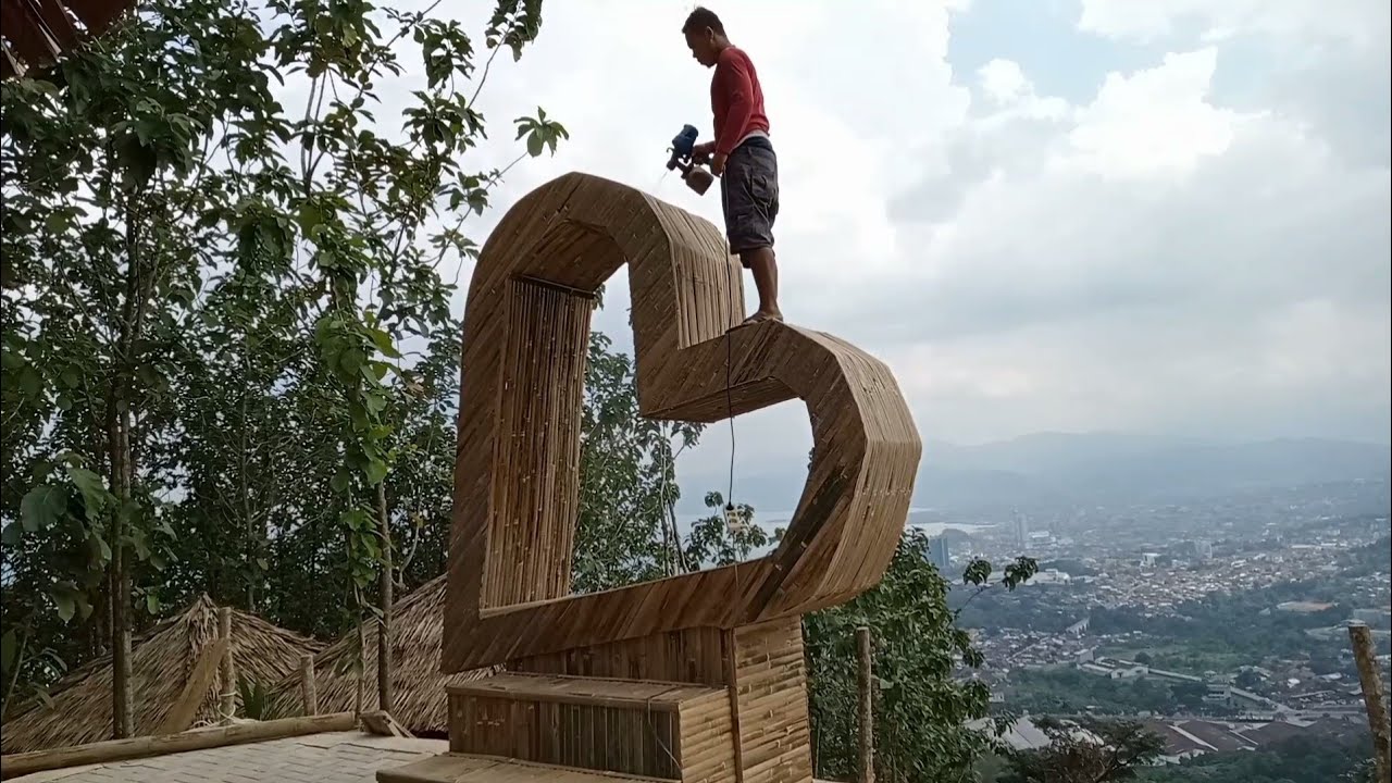 peroses pembuatan spot foto di way gubak - YouTube