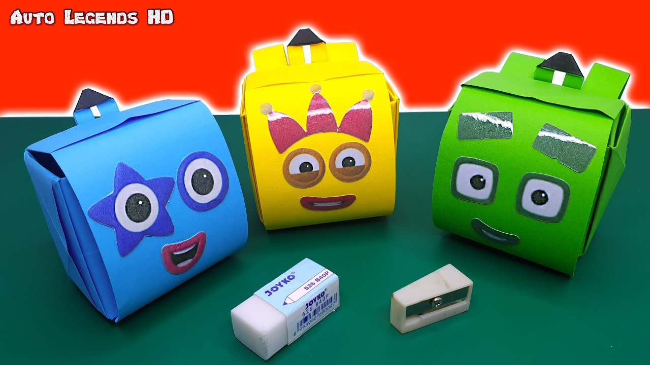 Numberblocks Paper School Bag DIY Origami Craft Tonni Art YouTube numberblocks-paper-school-bag-diy-origami-craft-tonni-art-youtube