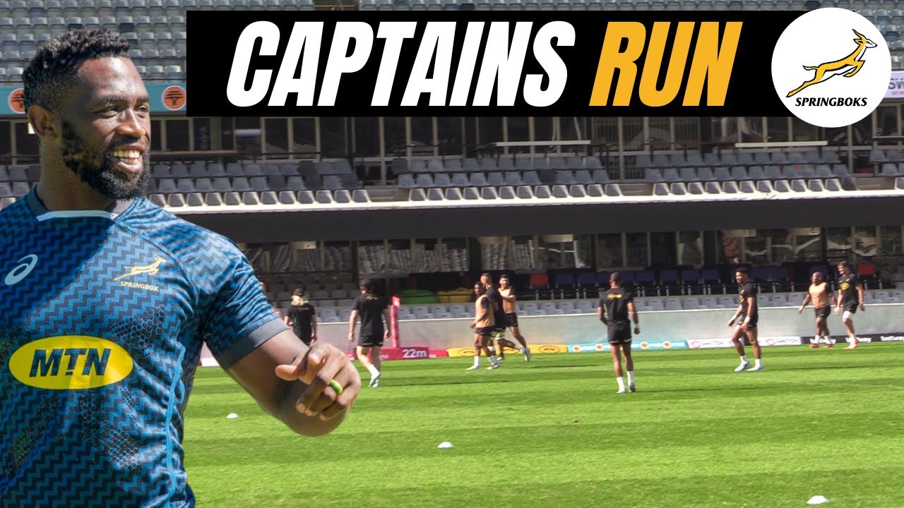 Springboks Captains Run at Kings Park Stadium - YouTube
