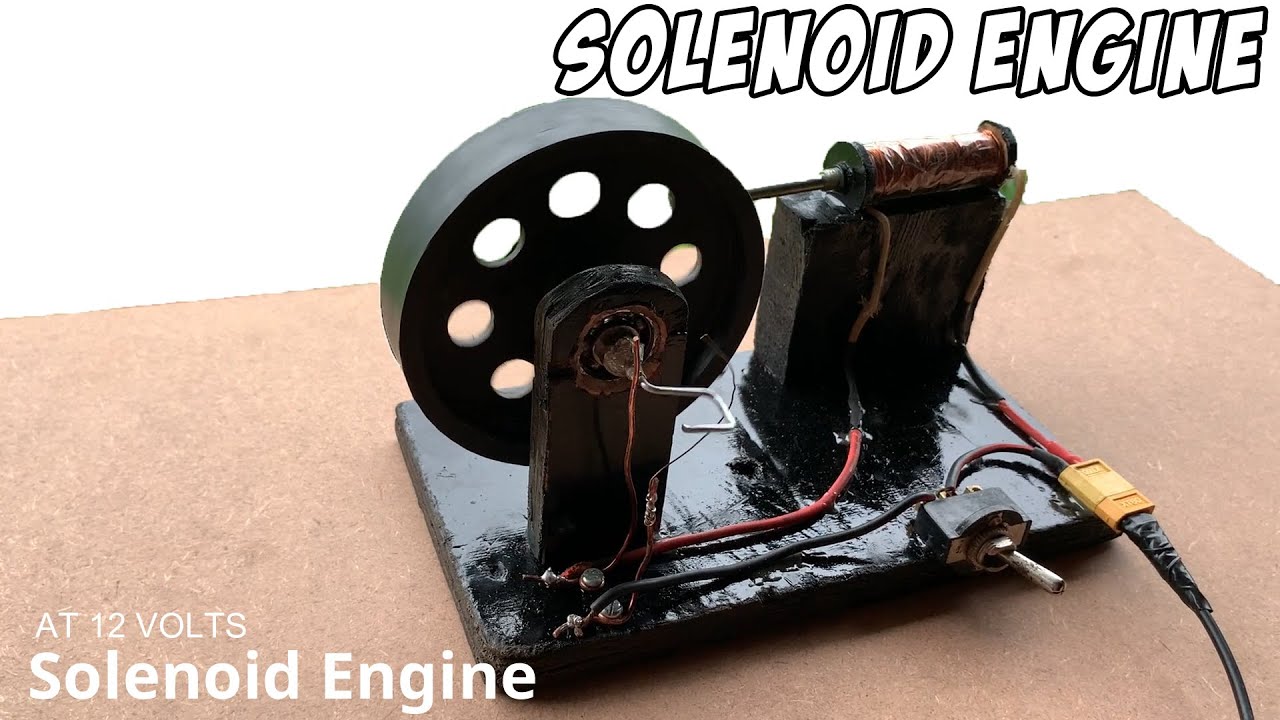 How To Make A Solenoid Engine | Home Made Engine | Powerful Solenoid ...