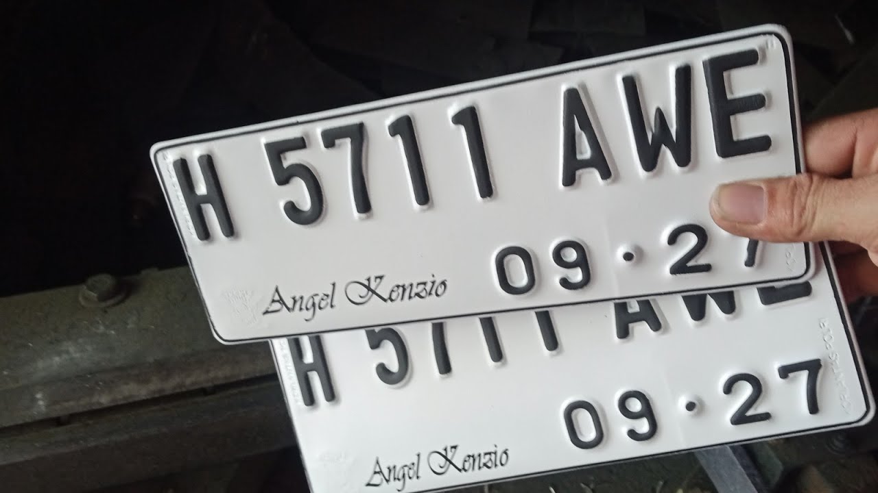 plat nomer seperti ini !! cara membuat plat nomer sangat mudah - YouTube