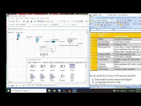 Problem 1 on WITNESS SIMULATION SOFTWARE (Industrial Engineering) - YouTube