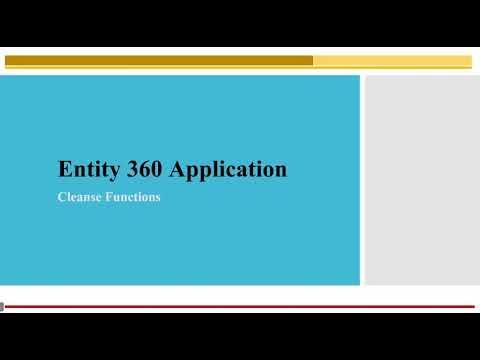 Informatica MDM - Entity 360 application and Cleanse Function - YouTube