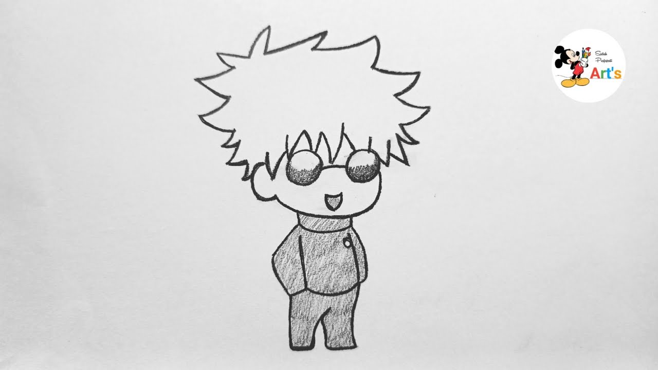 How To Draw Satoru Gojo || Step By Step drawing || Jujutsu Kaisen ...