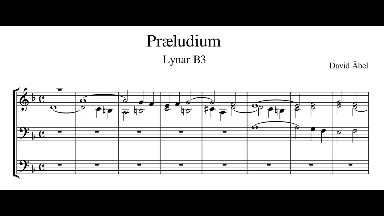 David Äbel / Ebel – Præludium primi toni - YouTube