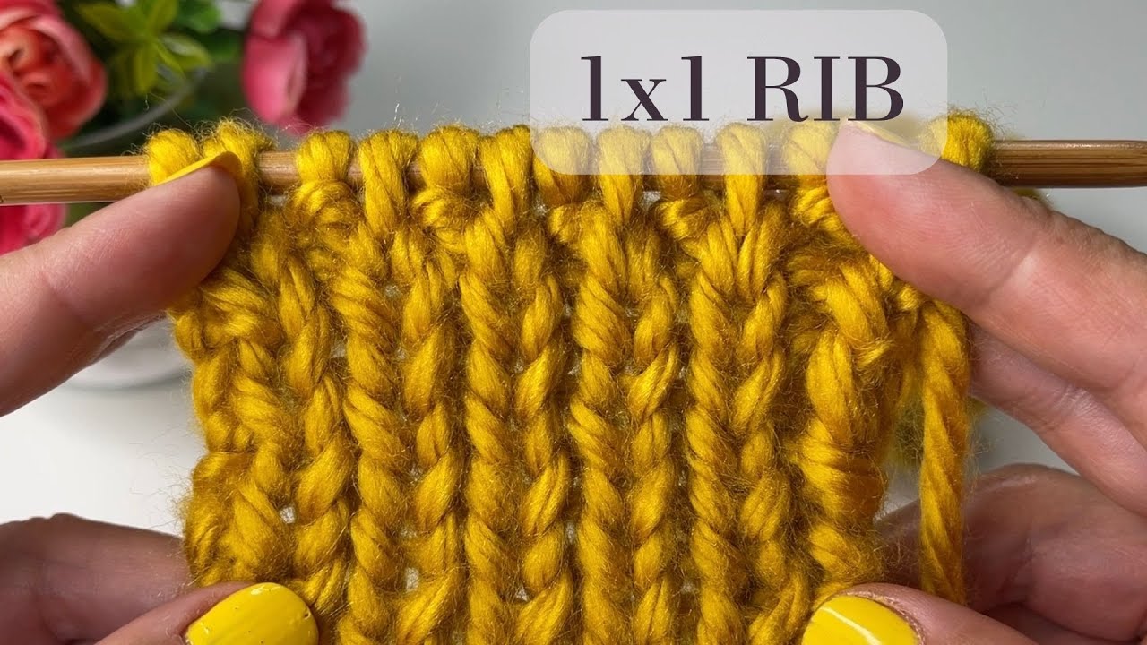 168 RIB Stitch for Beginners - 1X1 RIB - Knitting Tutorial - YouTube
