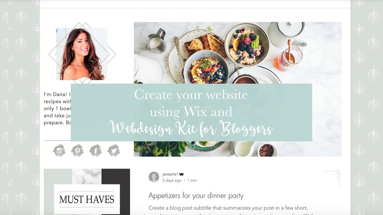 How to create your own blog design using Wix and WebDesign Kit for ...