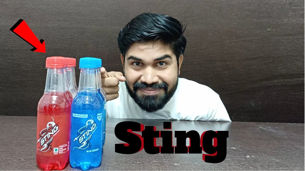 Red sting Vs blue sting | sting experience | sting drink experiment ...