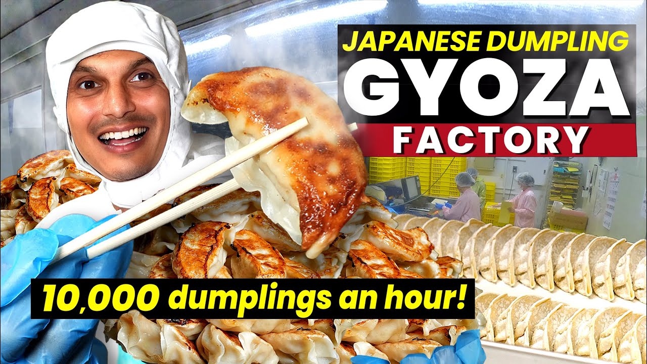 Inside a Japanese GYOZA DUMPLING Factory ★ ONLY in JAPAN - YouTube