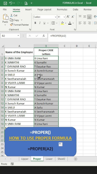 Smartexcel Upper Proper Lower Formulas In Excel Most Useful Formulas Excel Spreadsheet