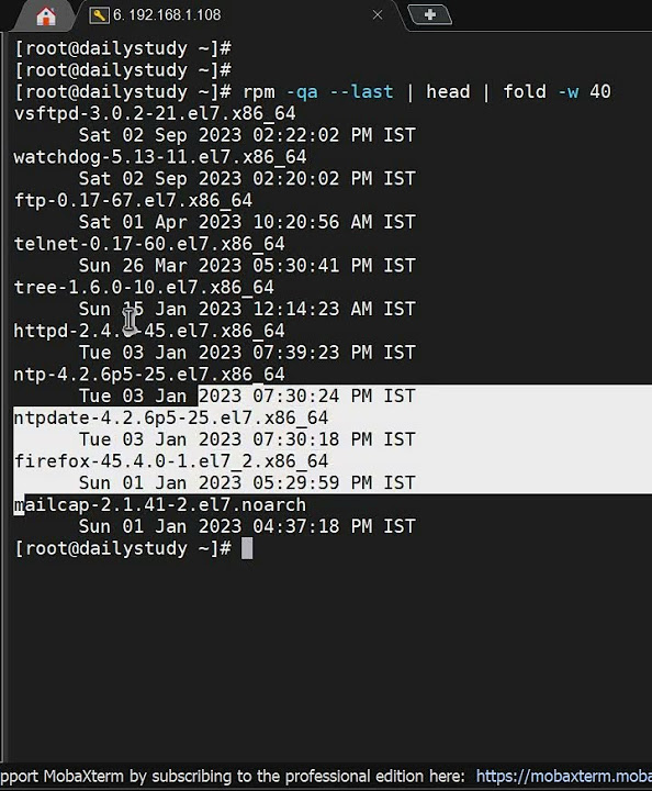 How to check last install package in Linux machine | DailyStudyLinux #learnlinux #linuxinterview ...