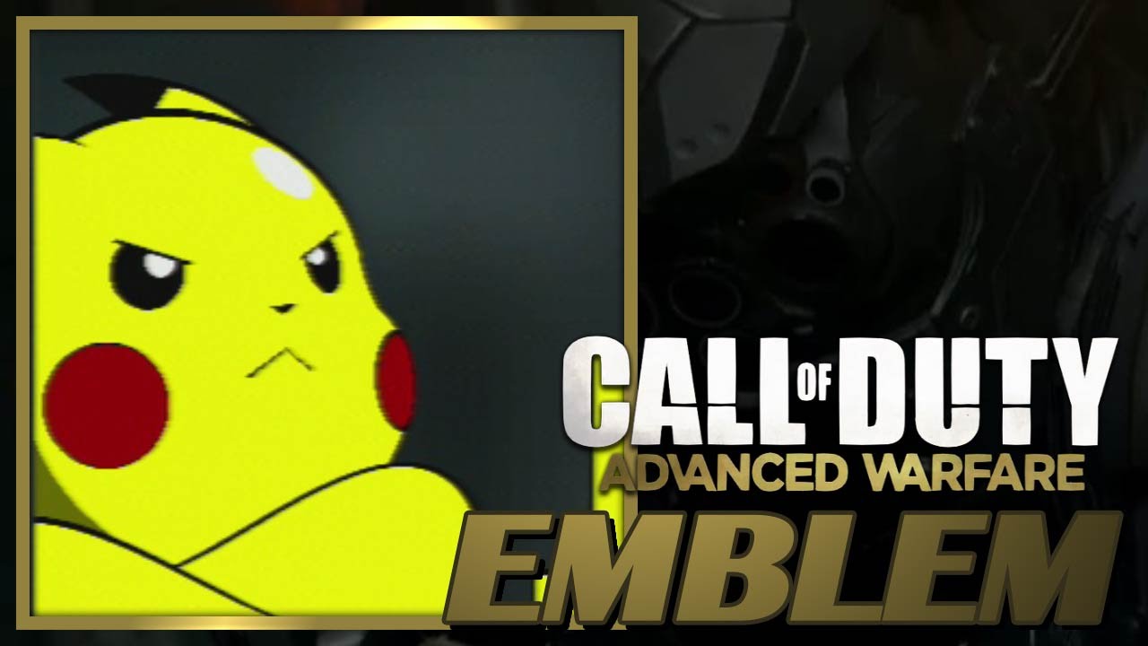 Call of Duty Advanced Warfare Pikachu Emblem Tutorial - YouTube