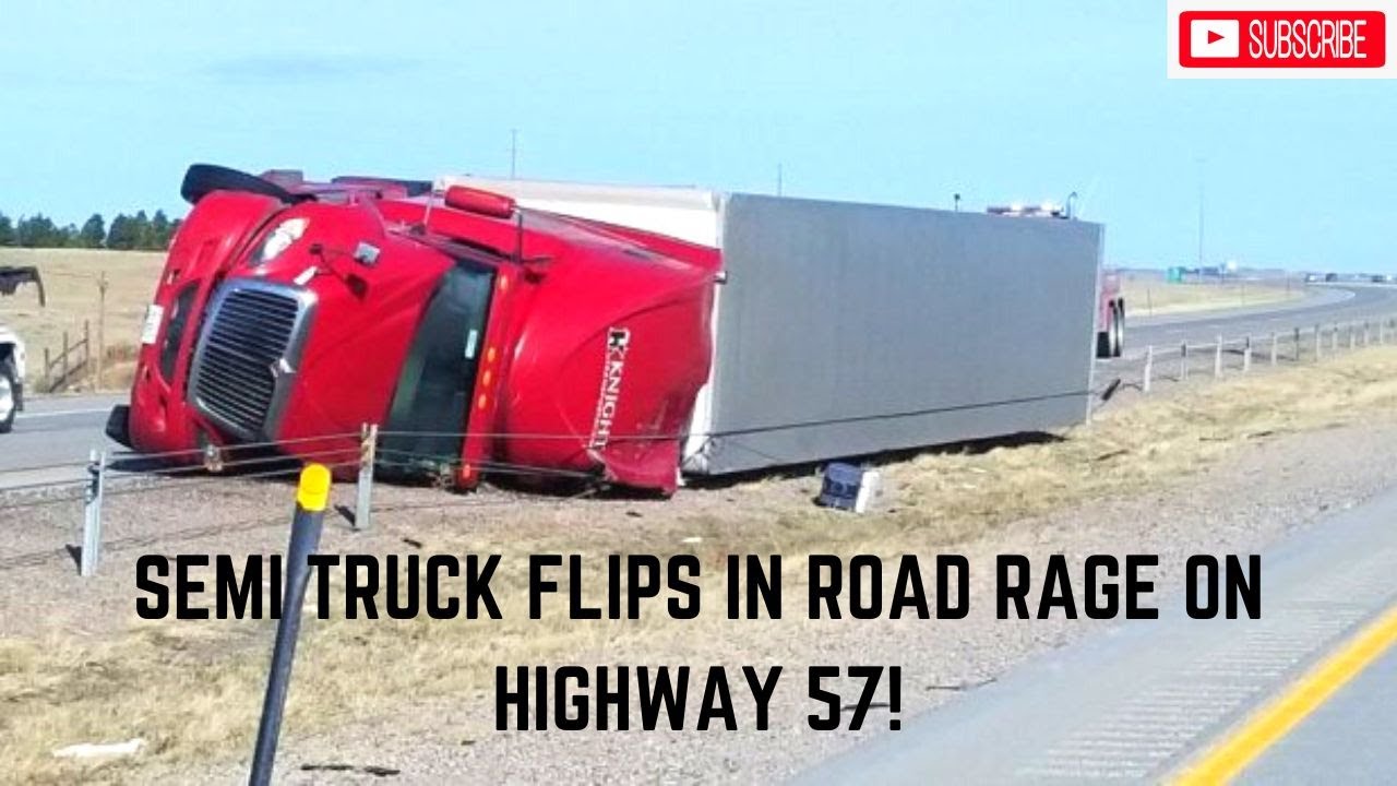 Semi Truck Crashes After Refusing to Let Cars Pass : LIVE FOOTAGE ...