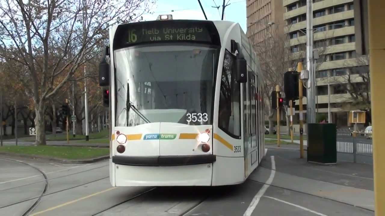 Trams at Domain Interchange - Melbourne's Trams - YouTube