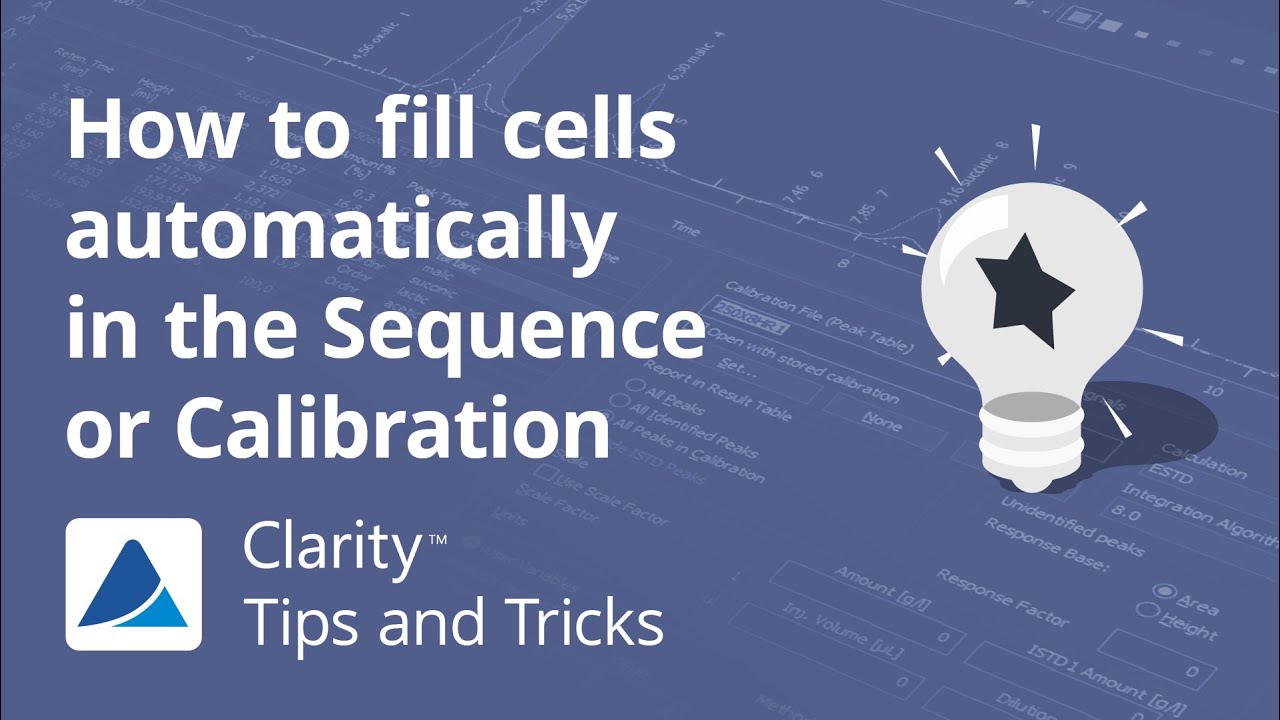 How to fill cells automatically in the Sequence or Calibration - YouTube