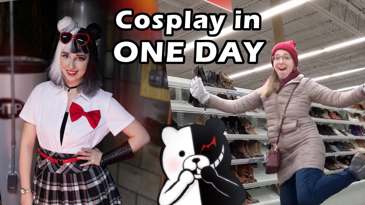 Making A Monokuma Cosplay in ONE DAY - Ft. Makeup Tutorial and Thrift ...