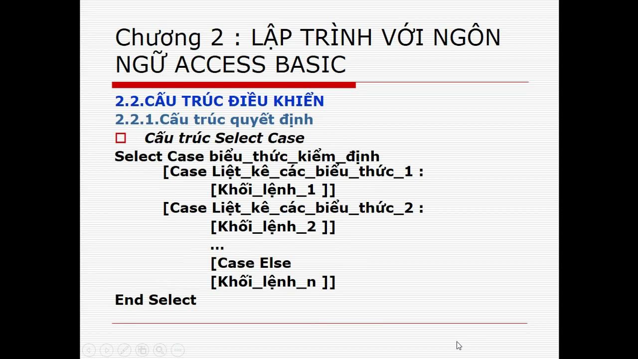Cấu Trúc If Và Select Trong Access Youtube