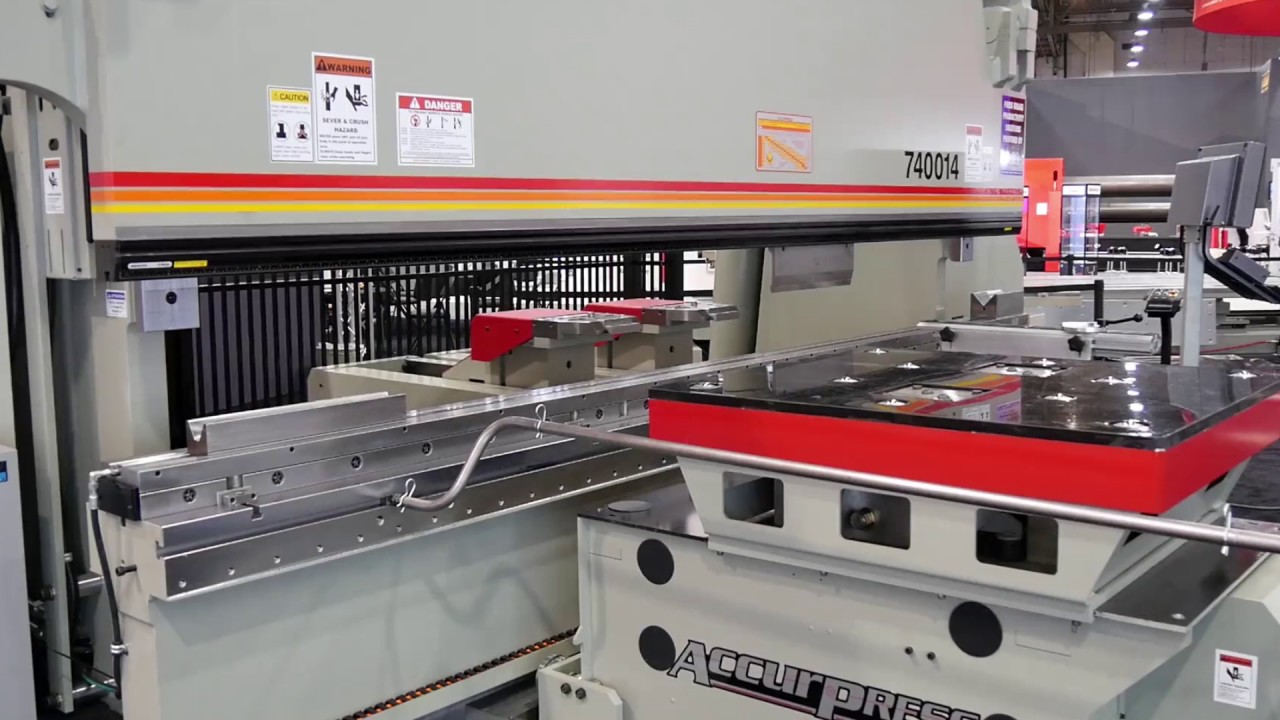 Accurpress Titan Sheet Follower: Automatic sheet following system - YouTube