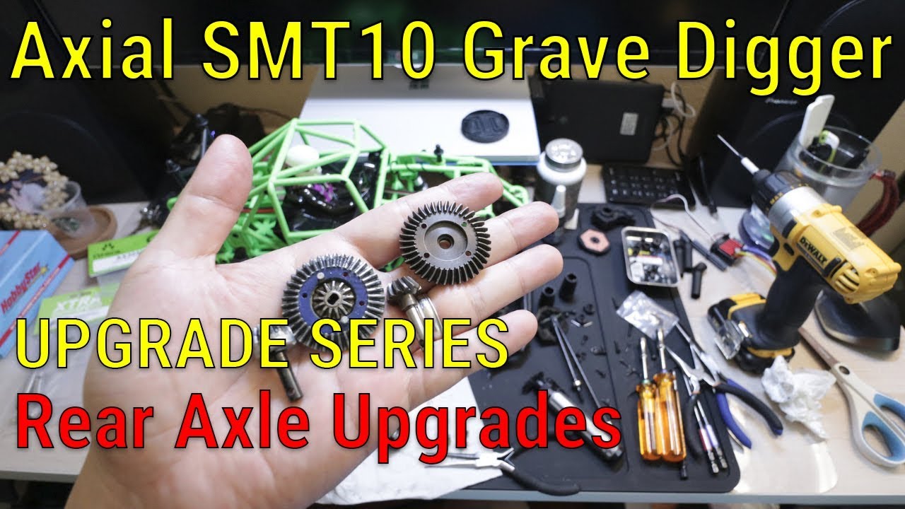 Axial SMT10 Grave Digger Upgrade Series - Part 2 - Rear Axle Diff Gears ...