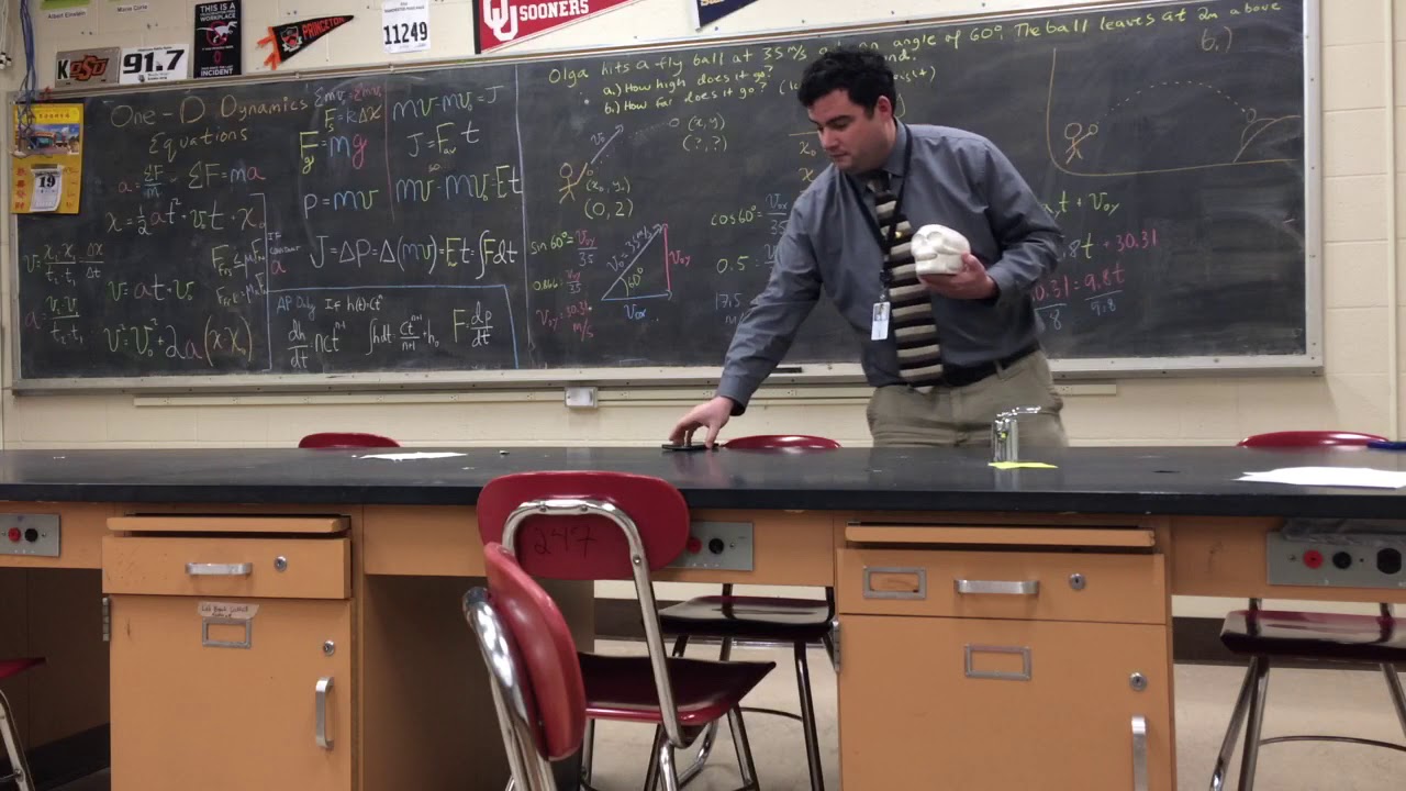 Angled Launch Projectile Example Problem - YouTube