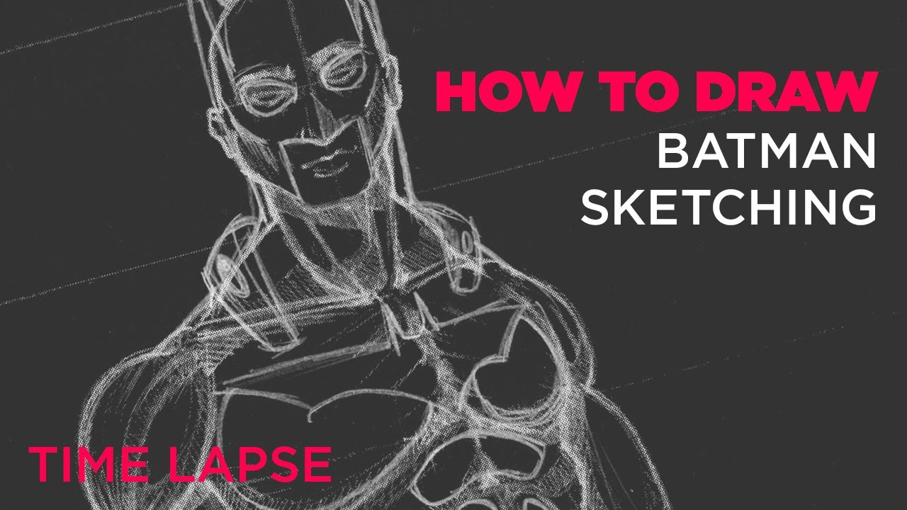 How to Draw Batman The Dark Knight - Sketching (Time Lapse) - YouTube