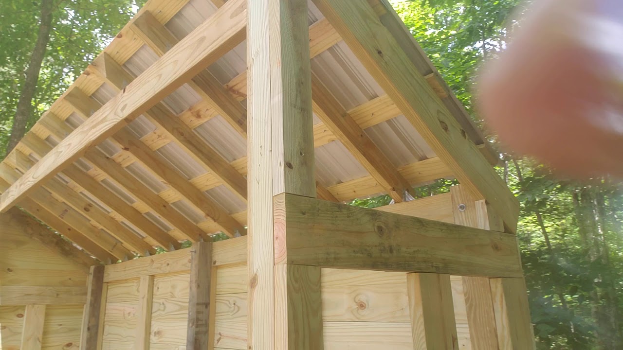 Covered wood shed-part 4. The details - YouTube