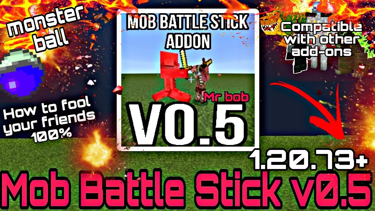 mob battle stick addon v0.5 update!!!!! Added monster ball ! Items that ...