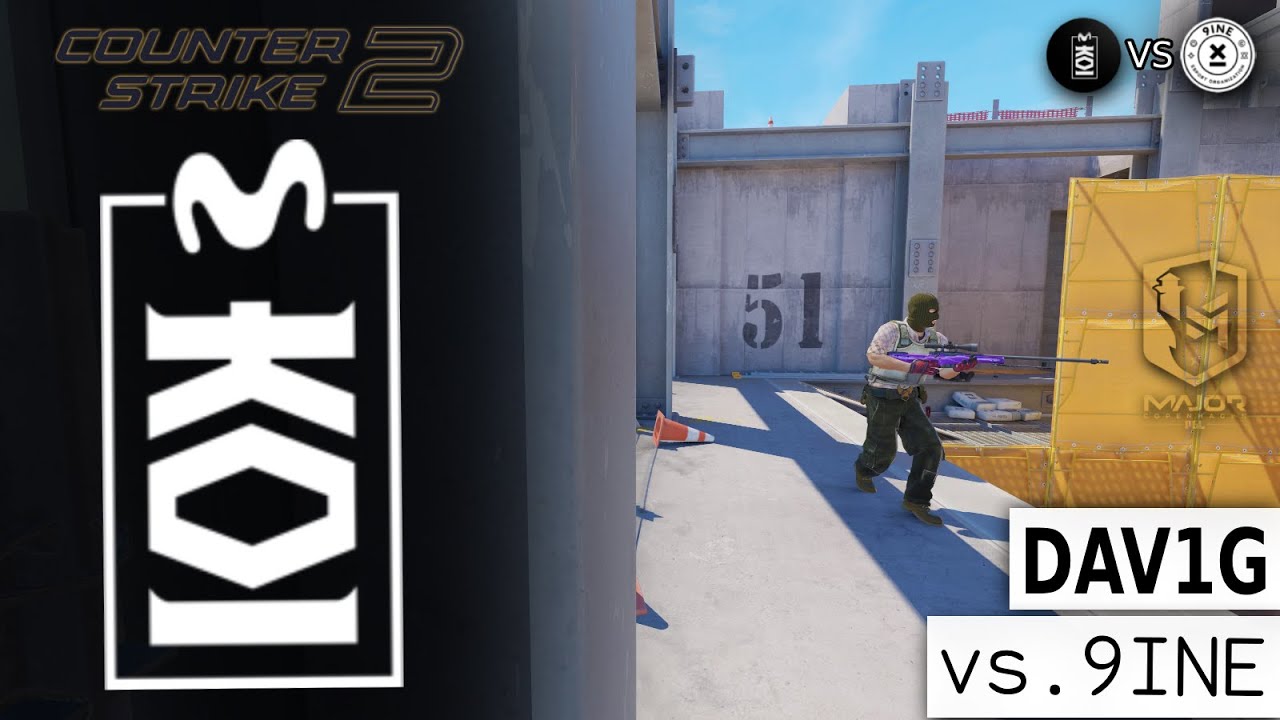 Movistar KOI | dav1g AWP 4K vs 9INE - PGL Major OQ1 EU #cs2 - YouTube