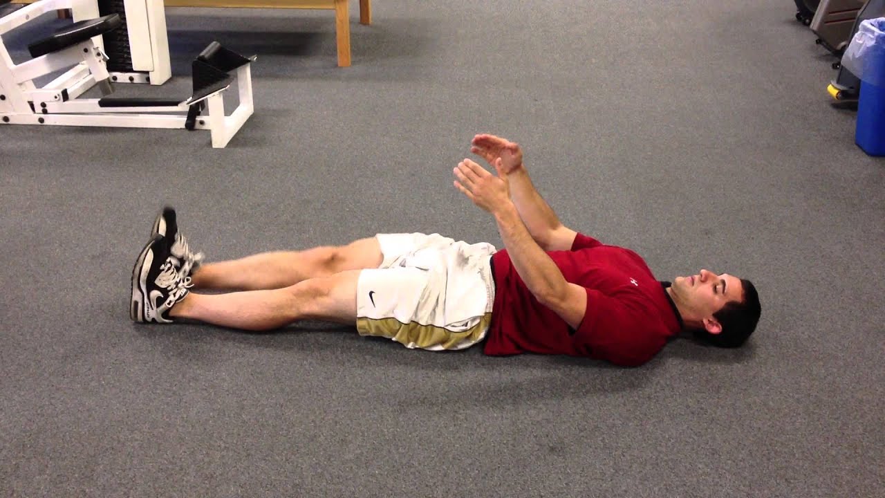 Lying Alternating Knee Hugs - YouTube