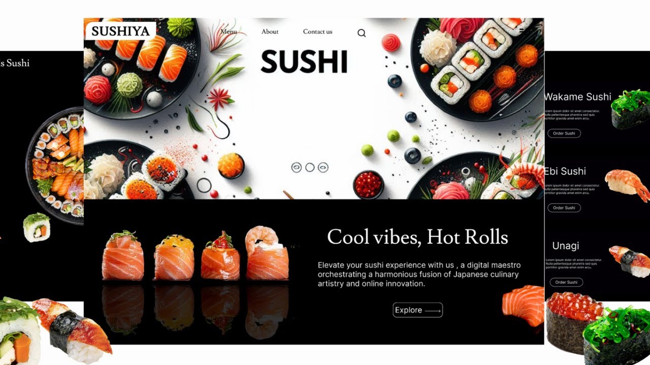 Sushi Website Design using Figma - YouTube